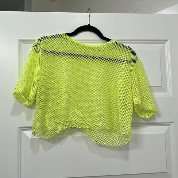 Tops | Neon Mesh Crop Top | Poshmark
